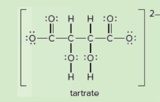 Solved Tartrate is a dianion derived from tartaric acid, a | Chegg.com