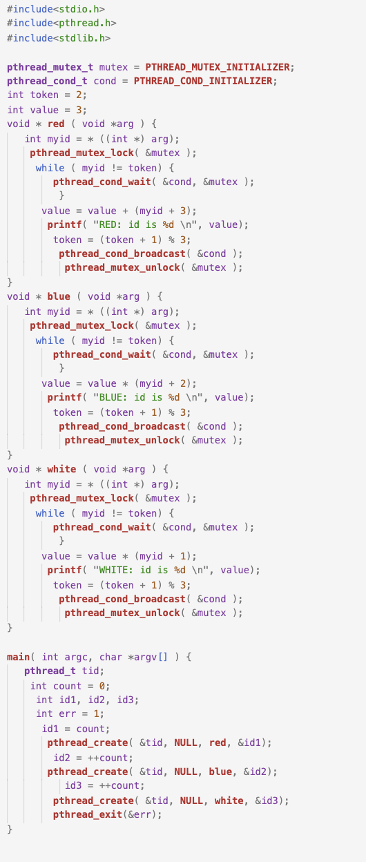 It is an example of using condition variables. | Chegg.com