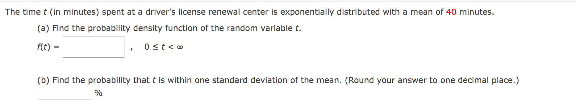 Solved Use the given probability density function over the | Chegg.com