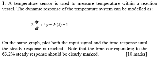 Solved A temperature sensor is used to measure temperature | Chegg.com