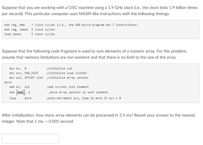 Solved Suppose that you are working with a CISC machine | Chegg.com