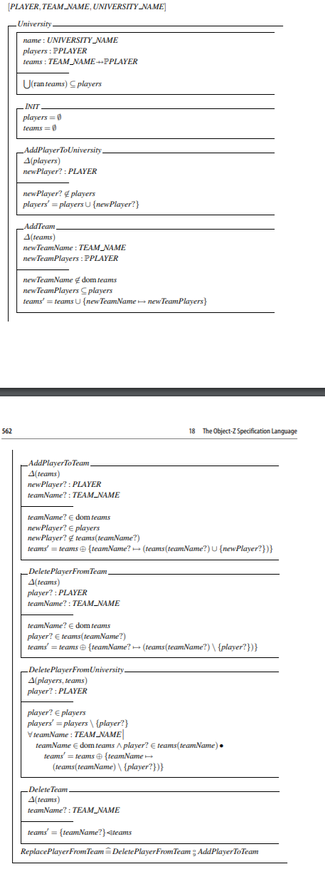 Use the Z Specification Language using LATEX Here | Chegg.com
