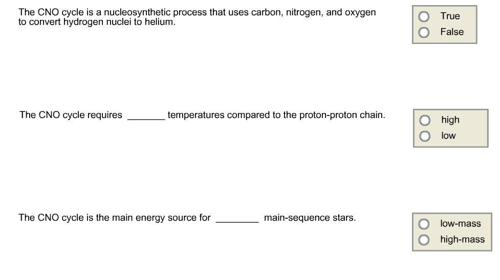 Solved The CNO cycle is a nucleosynthetic process that uses | Chegg.com