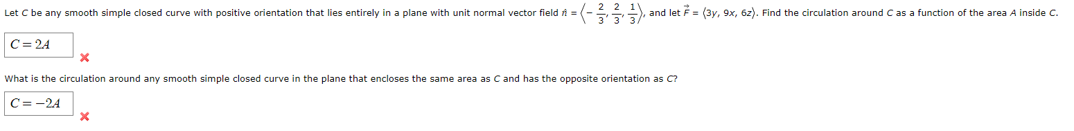 Solved C=2A What is the circulation around any smooth simple | Chegg.com