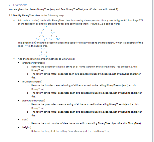 Solved 2. Overview You are given the classes | Chegg.com