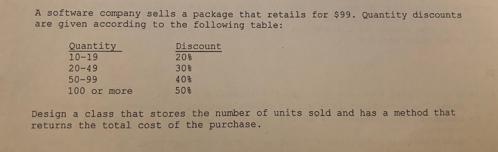 Solved A software company sells a package that retails for | Chegg.com