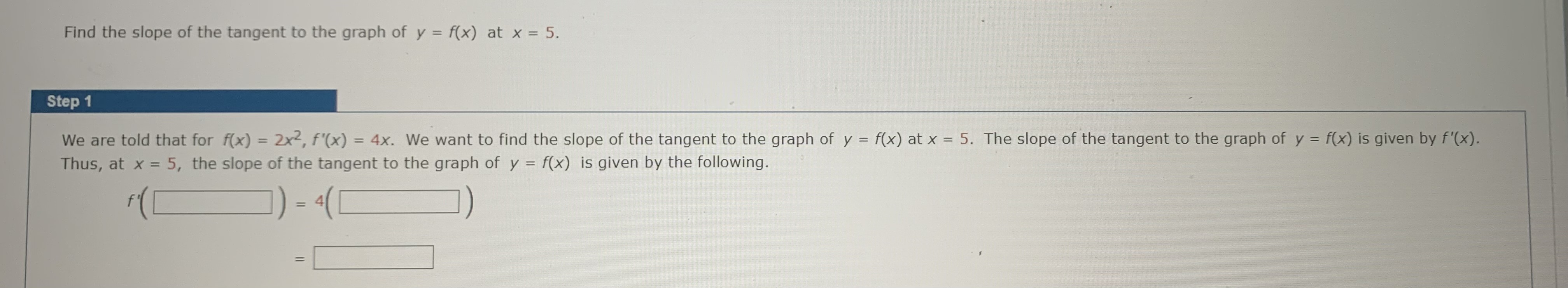 Solved Find the slope of the tangent to the graph of y=f(x) | Chegg.com