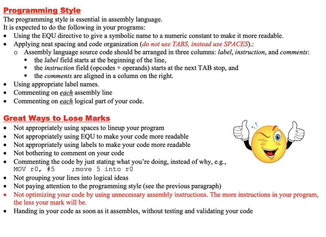 Solved Programming Style The programming style is essential | Chegg.com