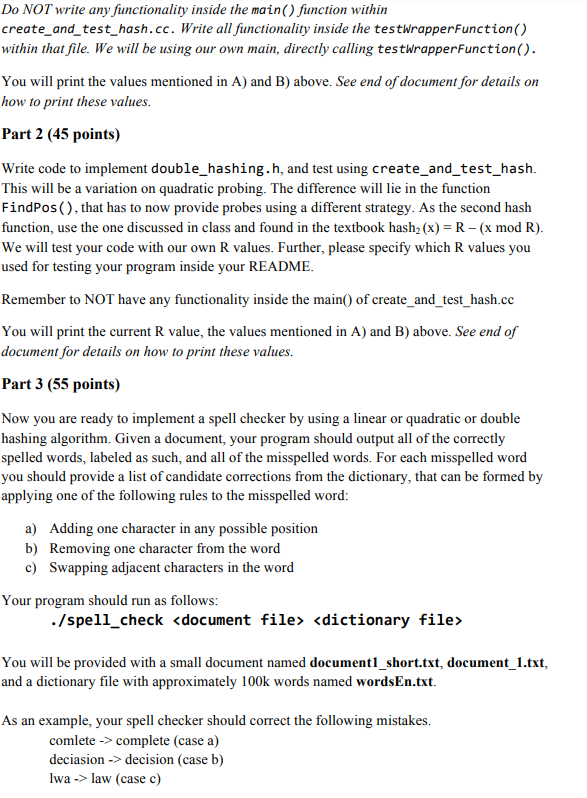 A) The total number of elements in the table (N), the | Chegg.com