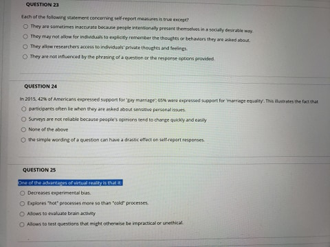 Solved QUESTION 23 Each of the following statement | Chegg.com
