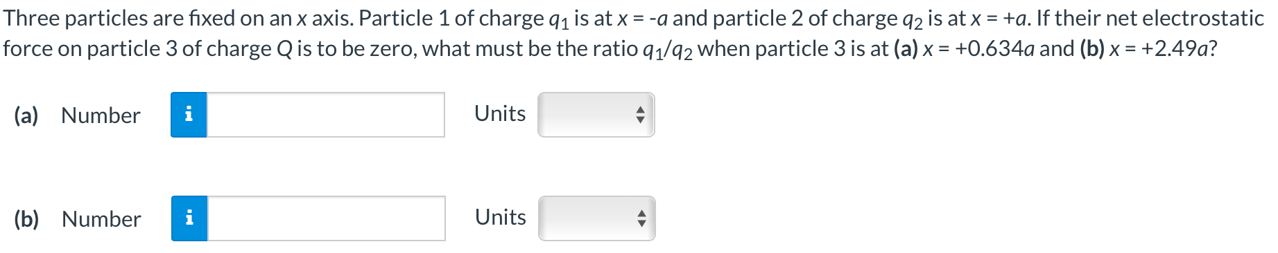 Solved Three particles are fixed on an x axis. Particle 1 of | Chegg.com