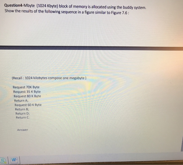 Solved Question4 Mbyte 1024 Kbyte Block Of Memory Is Chegg