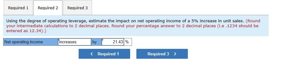 Solved Required: 1. What is the company's degree of | Chegg.com