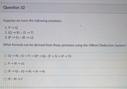 Solved Suppose we have the following premises: 1. P→Q 2. | Chegg.com
