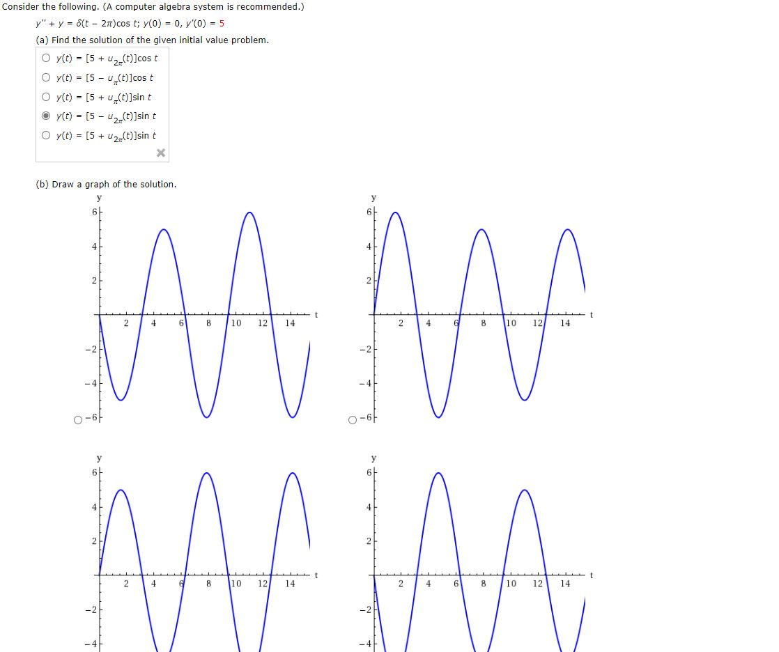 Solved Consider the following. (A computer algebra system is | Chegg.com