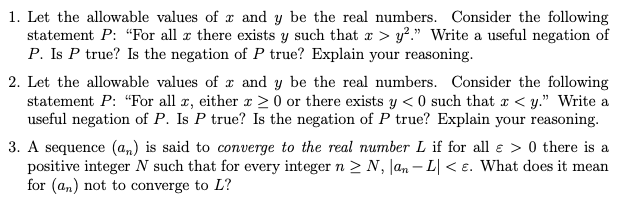 Solved 1. Let the allowable values of x and y be the real | Chegg.com