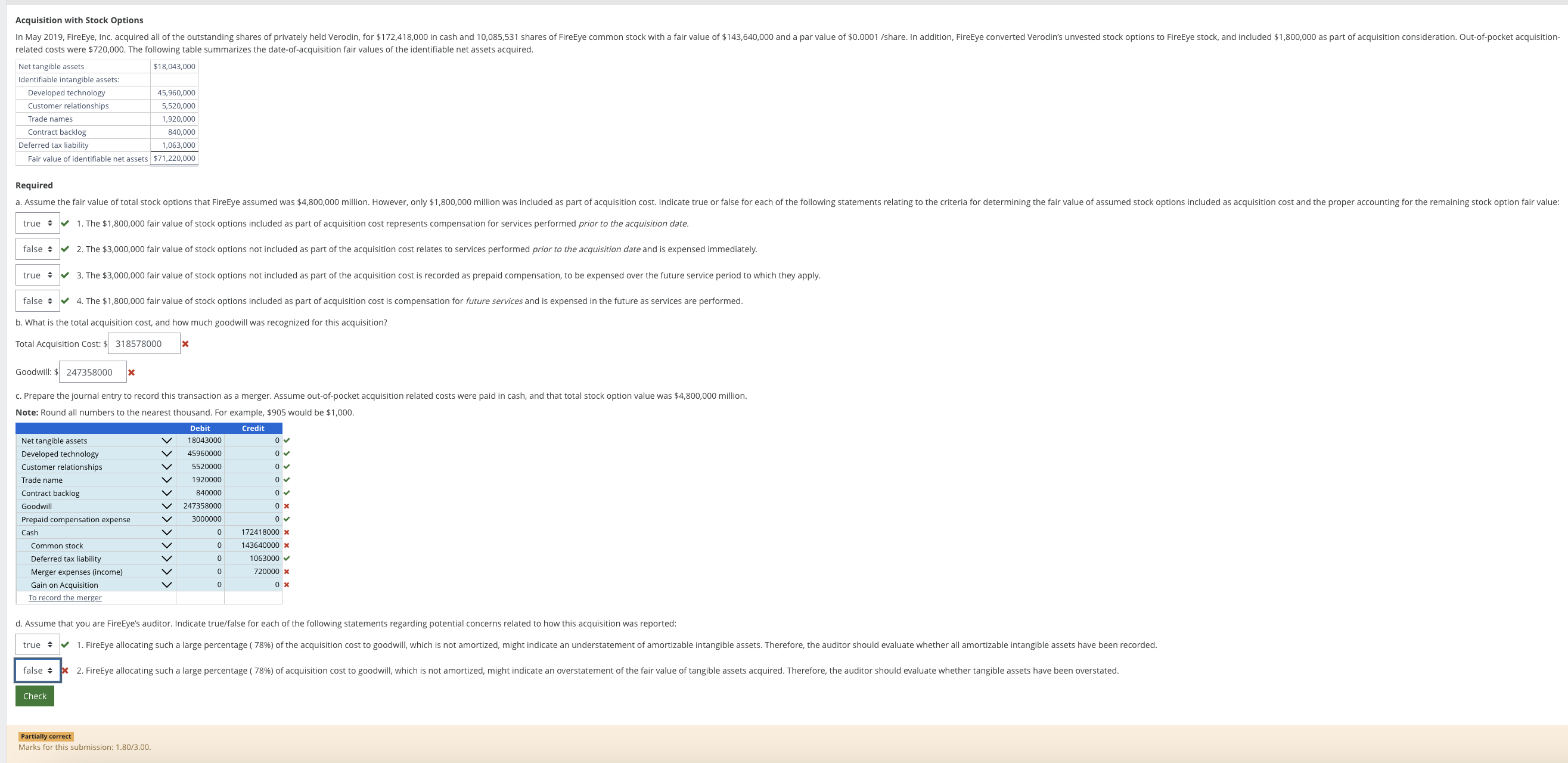 Solved Please correct the answers marked with a red x. | Chegg.com