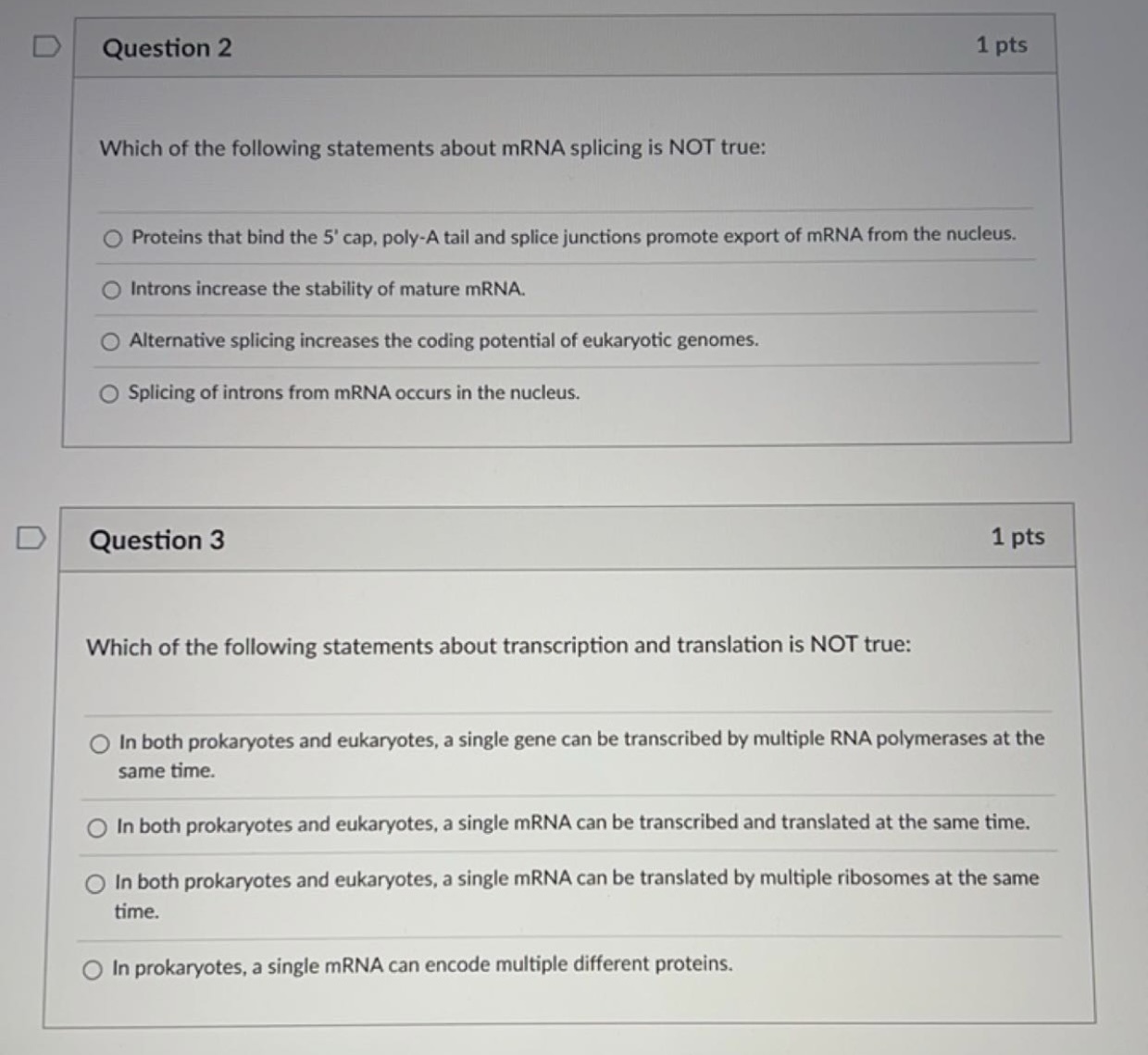 Solved Which of the following statements about mRNA splicing | Chegg.com