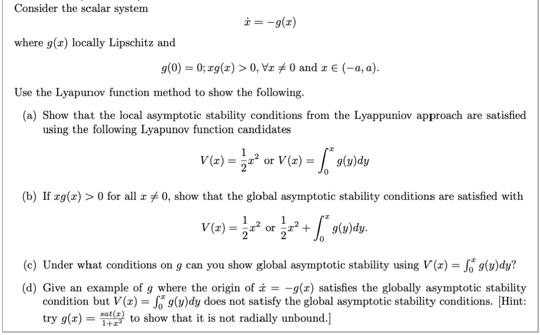 Solved Hi, this nonlinear problem from hassan khalil book | Chegg.com