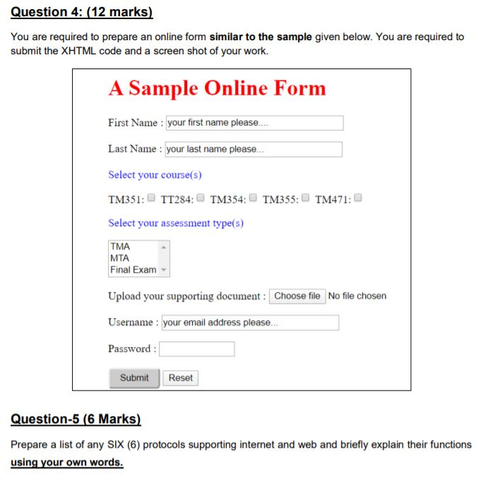 Question 4: (12 marks) You are required to prepare an | Chegg.com