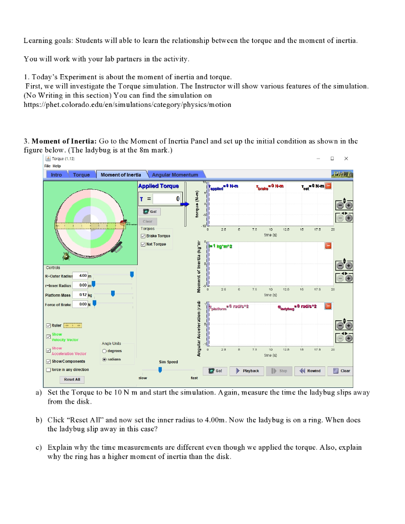Learning goals: Students will able to learn the | Chegg.com