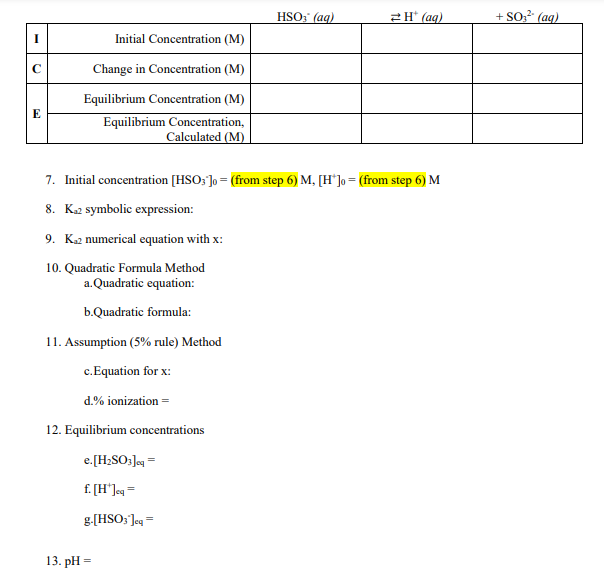 Solved H2SO3 = 0.2556 M, Ka1 = 1.6 x 10-2 , Ka2 = 6.4 | Chegg.com