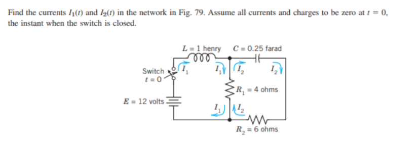 Solved 7. If the initial currents are 0 A and -3A (minus | Chegg.com