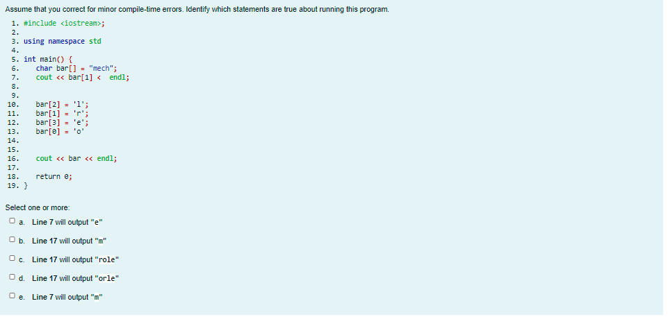 Solved Assume that you correct for minor compile-time | Chegg.com