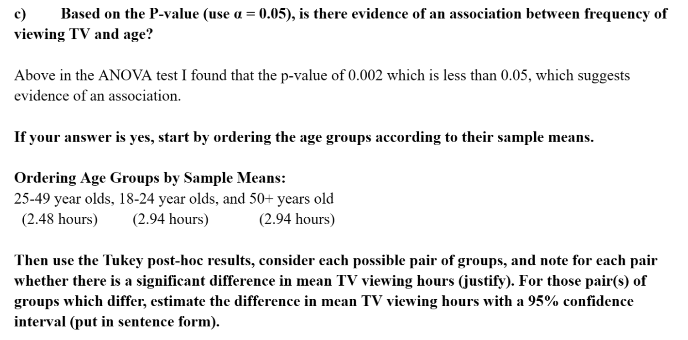 Solved Use the Tukey post-hoc results, consider each | Chegg.com Solved Use the Tukey post-hoc results, consider each | Chegg.com