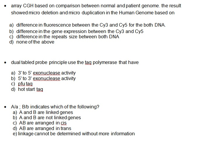 Solved • array CGH based on comparison between normal and | Chegg.com
