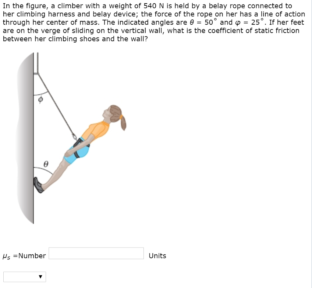 Solved In the figure, a climber with a weight of 540 N is | Chegg.com