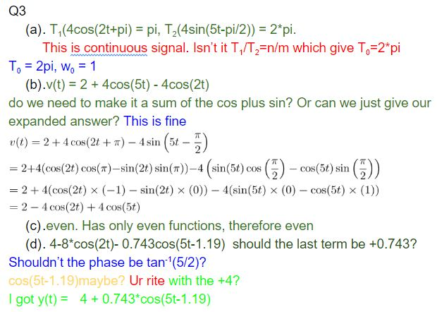 Solved Question 3 (16 marks) Consider the periodic signal T | Chegg.com