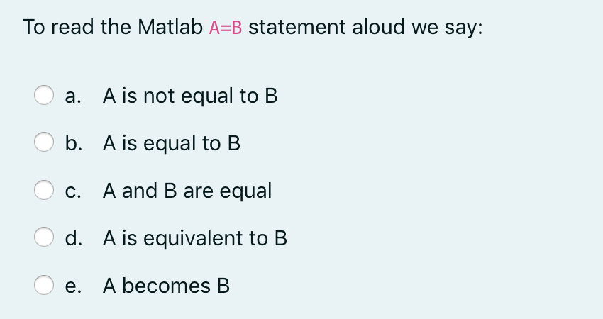 Solved Why does the statement 3A = 4 produce an error a. A | Chegg.com