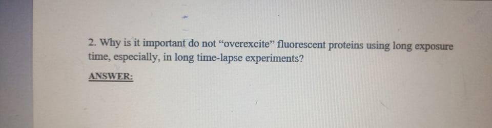 2. Why is it important do not "overexcite” | Chegg.com