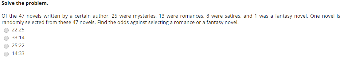 Solved Solve the problem. Of the 47 novels written by a | Chegg.com