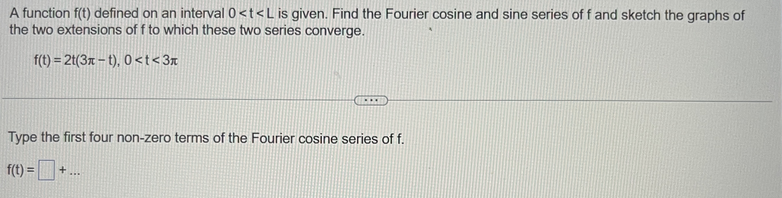 Solved A function f(t) ﻿defined on an interval | Chegg.com