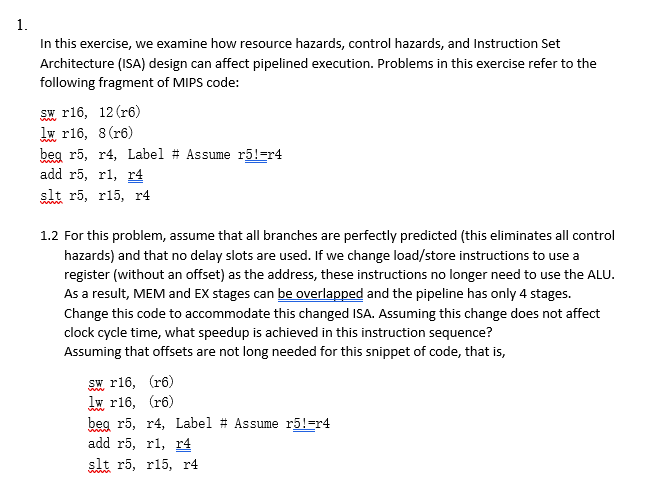 Solved In this exercise, we examine how resource hazards, | Chegg.com