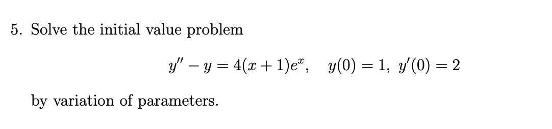Solved Solve the initial value | Chegg.com