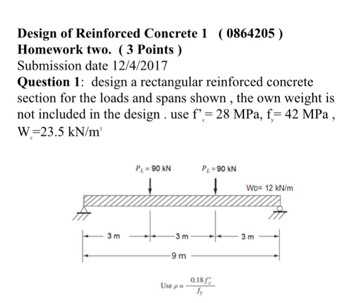 Solved Design a rectangular reinforced concrete section for | Chegg.com