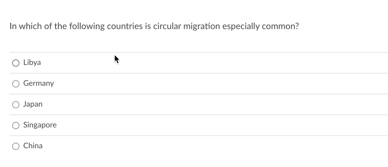 Solved In which of the following countries is circular | Chegg.com