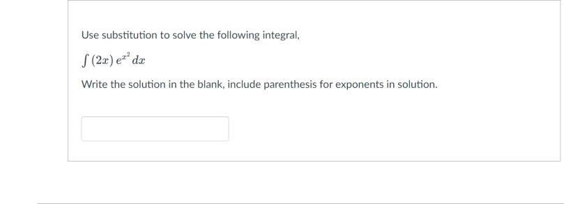 Solved Use substitution to solve the following integral, | Chegg.com
