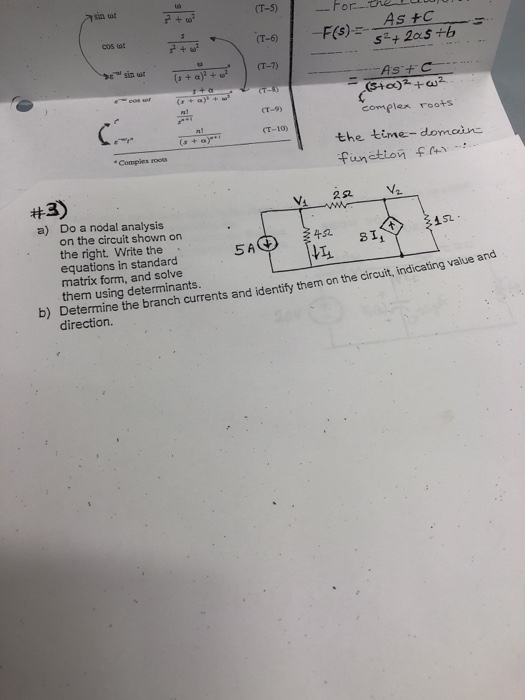 Solved (T-5) For-. Astc cos to: 52+ sin w (T-7) CT-9) | Chegg.com