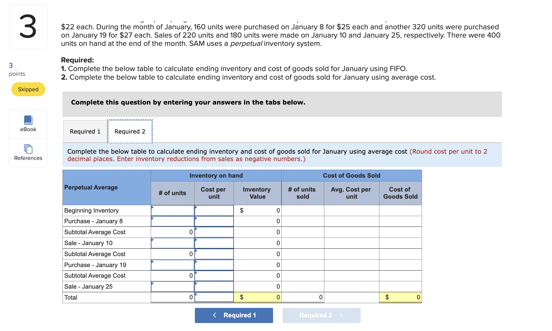 Brief Exercise 8-6 (Algo) Inventory cost flow | Chegg.com