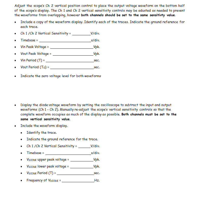 Solved Part 5: AC Waveforms in a Diode Series Circuit: | Chegg.com