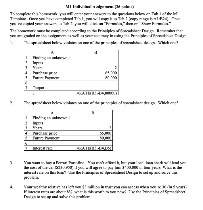 Solved M1 Individual Assignment (26 points) To complete this | Chegg.com