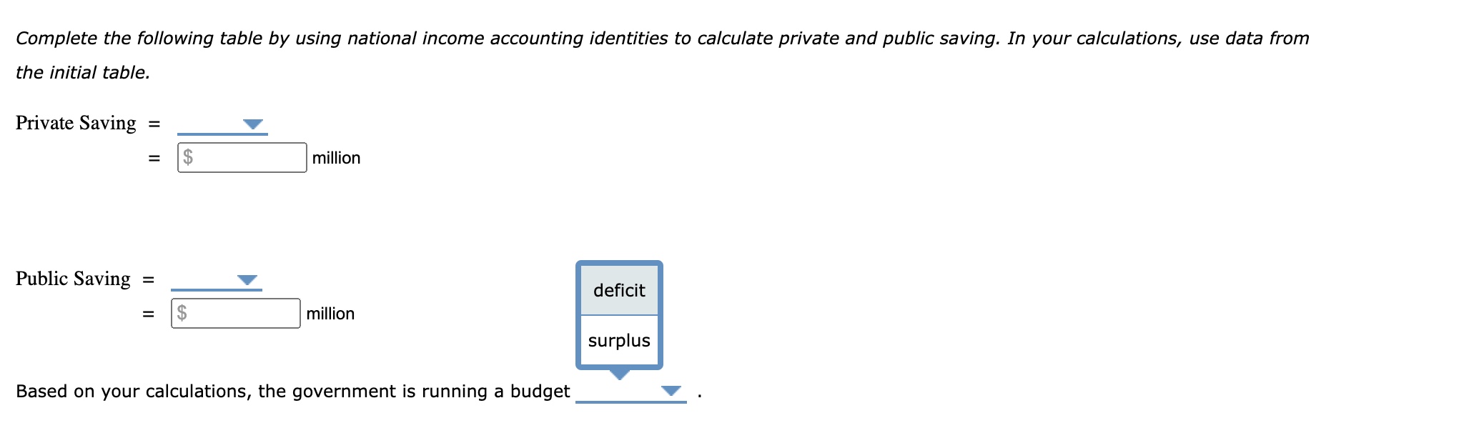 Solved The following table contains data for a hypothetical | Chegg.com