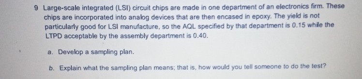 Solved 9 Large-scale integrated (LSI) Circuit chips are made | Chegg.com