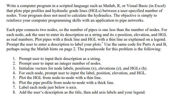 Write a computer program in a scripted language such | Chegg.com