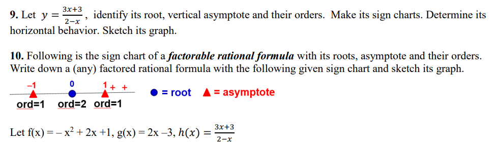 Solved 9. Let y = 3x+3, identify its root, vertical | Chegg.com