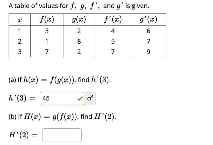 Solved Suppose that f(5)=1,f′(5)=3,g(5)=−7, and g′(5)=2. | Chegg.com